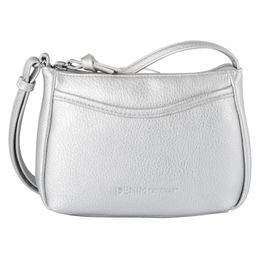 Umh&auml;ngetasche Tom Tailor Denim "Cilia", Damen, Gr. B/H/T: 21,5cm x 14cm x 4cm, silber, Polyurethan, Polyurethan (PU), clean, gepflegt, unifarben, Taschen Umh&auml;ngetasche, l&auml;ssige Handtasche f&uuml;r die Party aus Lederimitat in strahlenden Farben