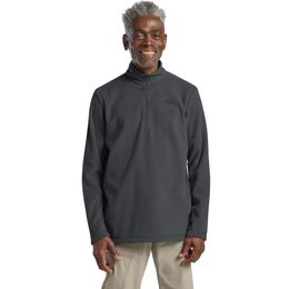 Fleecepullover Jack Wolfskin "TAUNUS HZ M", Herren, Gr. M, grau (phantom), Fleece, Obermaterial: 100% Polyester, regular fit h&uuml;ftbedeckend, Rundhals, Sweatshirts Fleecepullover, f&uuml;r Wandern und Trekking, mit Stehkragen, mit halbem Rei&szlig;verschluss