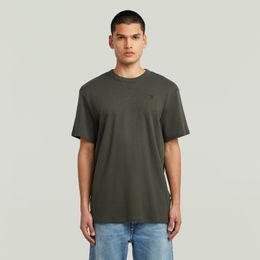 G-Star Raw T-Shirt G-STAR "Nifous", Herren, Gr. S, asfalt, d976, Jersey, Obermaterial: 100% Baumwolle, unifarben, regular fit normal, Rundhals, Shirts T-Shirt, Rundhals, mit Rippeinsatz