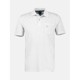 Poloshirt Lerros "Polo in Jersey-Qualit&auml;t mit Brusttasche aus reiner Baumwolle", Herren, Gr. L, wei&szlig; (broken wei&szlig;), 100% Baumwolle, ohne Ausschnitt, Shirts