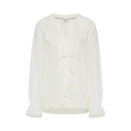 Klassische Bluse Brax "Style VIVE", Damen, Gr. 34, hellbeige, Web, 100% Viskose, Rundhals, Blusen Bluse