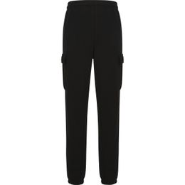 Jogginghose Urban Classics "Urban Classics Light Terry Wide Cargo Sweatpants", Herren, Gr. L, US-Gr&ouml;&szlig;en, schwarz, 65% Baumwolle (Bio), 35% Polyester, unifarben, normal, Hosen Jogginghose