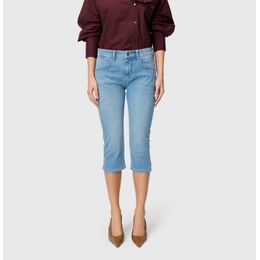 Caprijeans MAC "CAPRI summer clean", Damen, Gr. 48, L&auml;nge 17, light basic wash, Denim/Jeans, Obermaterial: 97% Baumwolle, 3% Elasthan, unifarben, schmal 3/4-L&auml;nge, Jeans, mit Stretch