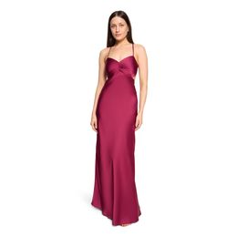 Cocktailkleid Vera Mont "Damen mit Cut-Outs", Damen, Gr. 32, Normalgr&ouml;&szlig;en, rot (schwarz fuchsia), Satin, Obermaterial: 100% Polyester. Futter: 100% Polyester, figurbetont lang, Kleider