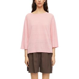 Strickpullover comma, Damen, Gr. 34, sea pink, Strick, Obermaterial: 57% Leinen, 27% Viskose, 16% Polyester, unifarben, regular fit normal, Rundhals, Pullover Strickpullover