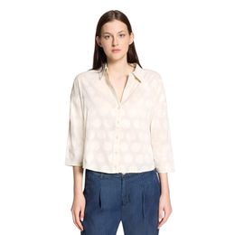 Schlupfbluse Cartoon "Damen mit Kragen", Damen, Gr. 40, beige, Obermaterial: 100% Baumwolle, l&auml;ssig geschnitten normal, Blusen Schlupfbluse