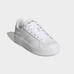 Plateausneaker adidas Sportswear "STREETTALK BOLD KIDS", M&auml;dchen, Gr. 35,5, cloud wei&szlig;, silber metallic, core schwarz, Synthetik, Schuhe Plateausneaker, f&uuml;r Kinder & Jugendliche