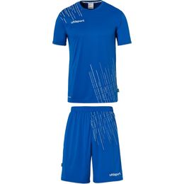 Sportanzug Uhlsport "Trikot-Set SCORE 26", Herren, Gr. L, blau (azurblau, wei&szlig;), Obermaterial: 100% Polyester Pol. recyc.., Sportanz&uuml;ge