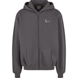 Sweatjacke Karl Kani "Karl Kani Unisex", Damen, Gr. L, anthrazit, 80% Baumwolle, 20% Polyester, Sweatjacken Sweatjacke