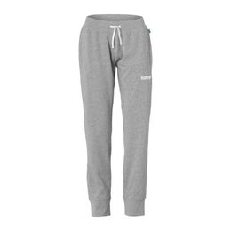 Sporthose Kempa "Trainingshose Core 26 Women", Herren, Gr. L, US, grau (schwarz grau melange), Obermaterial: 85% Baumwolle CO(Bio). 15% Viskose CV., Hosen Sporthose