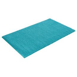 Badematte OTTO HOME "Vanessa, Badvorleger, Badezimmer Teppich" Gr. 1, blau (t&uuml;rkis), H:10mm, Polyester, Badematten, Badematte, Badteppich, weiche Haptik, unifarben