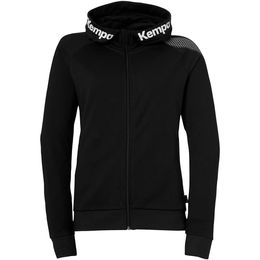 Trainingsjacke Kempa "Kapuzenjacke Core 26 Women", Herren, Gr. L, schwarz, Obermaterial: 85% Baumwolle CO(Bio). 15% Viskose CV., Jacken Trainingsjacke