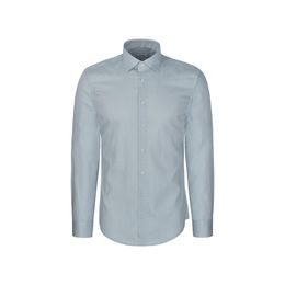 Businesshemd Seidensticker "Schwarze Rose", Herren, Gr. S (38), normale &Auml;rmell&auml;ngen, gr&uuml;n, 100% Baumwolle, bedruckt, slim fit, 2-Knopf-Manschette, Hemden, Slim 1/1 Kentkragen Druck