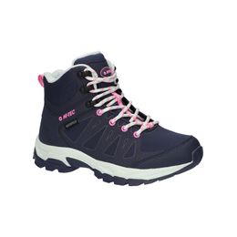 Wanderschuh Hi-Tec "Raven Mid, WP d", Damen, Gr. 36, blau (marineblau, pink), Obermaterial: 100% sonstige Fasern AF., Schuhe Wanderschuh