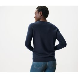 Tchibo - Merino-Feinstrickpullover - Damen - Gr. L - dunkelblau