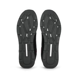 Sneaker Tommy Hilfiger "MAXLITE 1A", Herren, Gr. 45, schwarz, Leder, Schuhe Sneaker, Freizeitschuh, Halbschuh, Schn&uuml;rschuh, Streifen in Tommy Farben