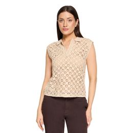 Kurzarmshirt Cartoon "Damen mit V-Ausschnitt", Damen, Gr. 34, pearled ivory, Obermaterial: 60% Baumwolle, 40% Polyacryl, gerade normal, V-Ausschnitt, Shirts
