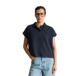 Marc O'Polo Poloshirt MARC O'POLO DENIM "aus Organic Cotton", Damen, Gr. L, blau depths, Obermaterial: 100% Baumwolle, unifarben, Shirts