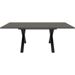 Esstisch "Reno", schwarz feinstruktur, glas anthrazit glanz, schwarz feinstruktur, glas anthrazit glanz, B:160cm H:75cm T:90cm, SET ONE BY Musterring, Tische, Esstisch, Mit Vierkantfu&szlig;, w&auml;hlbaren Gestellen und Plattenfarben