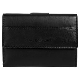 Geldb&ouml;rse Bruno Banani, Damen, schwarz, Leder, leicht gl&auml;nzend, unifarben, Kleinlederwaren, echt Leder