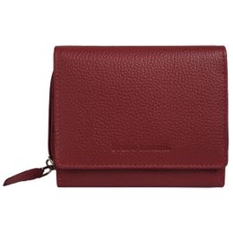 Geldb&ouml;rse Bruno Banani "SAMEA", Damen, bordeaux, Leder, leicht gl&auml;nzend, unifarben, Kleinlederwaren, echt Leder