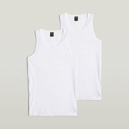G-Star Raw Muskelshirt G-STAR, Herren, Gr. XXL, wei&szlig;, Jersey, Obermaterial: 95% Baumwolle, 5% Elasthan, unifarben, slim fit, Rundhals, Shirts