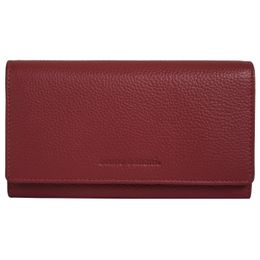 Geldb&ouml;rse Bruno Banani "SAMEA", Damen, bordeaux, Leder, leicht gl&auml;nzend, unifarben, Kleinlederwaren, echt Leder