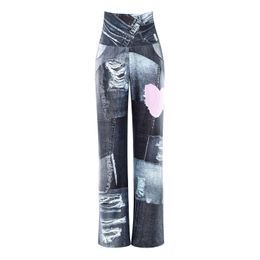 Culotte WINSHAPE "Functional Comfort Culottes CUL101C", Damen, Gr. L, Normalgr&ouml;&szlig;en, grau (patchwork grau), 85% Polyester, 15% Elasthan, Hosen Culotte, mit Patchwork-Print