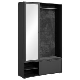 Garderobe Dino 013 4-tlg. Schwarz