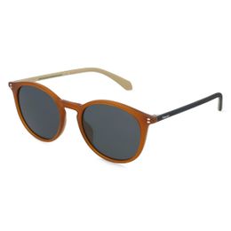 Polaroid PLD 4206/S/X | Herren-Sonnenbrille | Fassung: Vollrand, Panto, Kunststoff, Orange | Glasfarbe: Grau