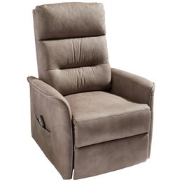 Cantus Relaxsessel, Braun, Metall, Kunststoff, Textil, 76x106x82-158 cm, Relaxfunktion, Liegefunktion, Aufstehhilfe, Wohnzimmer, Sessel, Relaxsessel