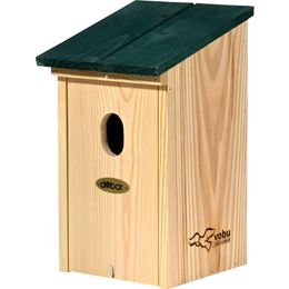 Dobar VOBU-Nistkasten Spitzdach f&uuml;r Zaunk&ouml;nig aus Holz, 16x16,x5x28 cm