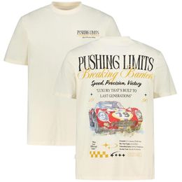 Jack & Jones Herren Gro&szlig;e Gr&ouml;&szlig;en | Jack&Jones T-Shirt mit Print auf Vorder- und R&uuml;ckseite Farbe cremewei&szlig; Gr&ouml;&szlig;e: 4XL