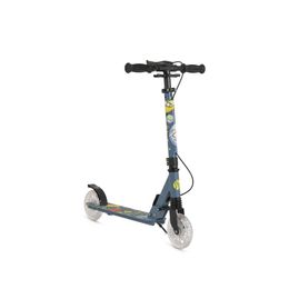 Byox Kinderroller Snazzy faltbar Hinterradbremse Seitenst&auml;nder LED-R&auml;der 100 kg grau