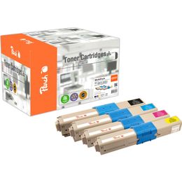 Peach O4650-87 4 Toner (bk, c/m/y) ersetzt OKI 46508716, 46508715, 46508714, 46508713 f&uuml;r z.B. OKI MC 363 DN, OKI MC 363 DNW, OKI C 332 DN (wiederaufbereitet)