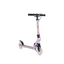 Byox Kinderroller Snazzy faltbar Hinterradbremse Seitenst&auml;nder LED-R&auml;der 100 kg lila