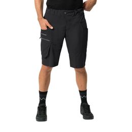 Fahrradhose Vaude "MEN'S QIMSA SHORTS", Herren, Gr. S, N-Gr, schwarz (schwarz uni), Obermaterial: 100% Polyamid, Hosen Fahrradhose, f&uuml;r Radsport, aus Polyamid, mit Sitzpolster, mit Eingrifftasche