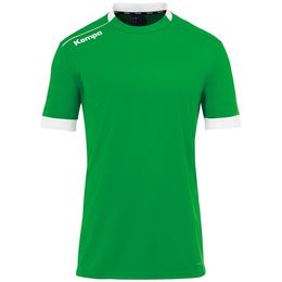 T-Shirt Kempa "Shirt PLAYER TRIKOT Kids", M&auml;dchen, Gr. 116, gr&uuml;n (gr&uuml;n, wei&szlig;), Obermaterial: 100% Polyester PES., Shirts T-Shirt