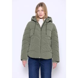 Steppjacke STREET ONE STUDIO, Damen, Gr. 34, lichen gr&uuml;n, Stoff, Obermaterial: 100% Nylon. Futter: 100% Polyester. F&uuml;llung: 100% Polyester, unifarben, normal normal, ohne Ausschnitt, angesetztes B&uuml;ndchen, Jacken Steppjacke, in Unifarbe