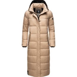 Steppmantel Navahoo "Isalie", Damen, Gr. L (40), grau (taupe), Oberstoff: 100% Polyester. Futter: 100% Polyester. Wattierung: 100% Polyester. &Auml;rmelfutter: 100% Polyester, oversize ca. Mitte Wade, &Auml;rmel ohne &Auml;rmelschlitz Rippstrickb&uuml;ndchen mit innenliegendem Gummizug, M&auml;ntel Steppmantel, zeitloser Wintermantel mit abnehmbarer Kapuze