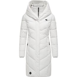 Steppmantel Ragwear "Natalka", Damen, Gr. M (38), wei&szlig; (sanftes wei&szlig;), Au&szlig;enmaterial: 100% Polyester. Innenfutter: 100% Polyester. Wattierung: 100% Polyester, tailliert ca. Mitte Oberschenkel, &Auml;rmel ohne &Auml;rmelschlitz Strickb&uuml;ndchen, M&auml;ntel Steppmantel, stylischer, gesteppter Winterparka mit gef&uuml;tterter Kapuze