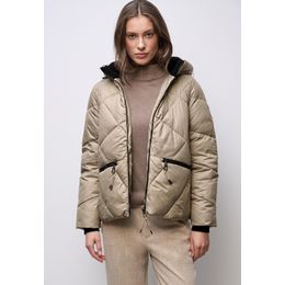 Steppjacke Street One, Damen, Gr. 42, smooth champagne, Stoff, Obermaterial: 100% Polyester. Futter: 100% Polyester. F&uuml;llung: 100% Polyester, unifarben, normal normal, ohne Ausschnitt, Rippb&uuml;ndchen, Jacken Steppjacke, mit Kapuze mit Tunnelzugband