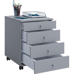 Container Vcm "Rollcontainer B&uuml;rocontainer Schublade Lona 50 cm", grau, B:42cm T:50cm, Obermaterial: 100% Holz Wood., Schr&auml;nke, Rollcontainer
