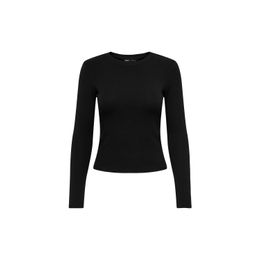 Longsleeve Only "Longsleeve ONLRILEY O-NECK TOP 1er Pack", Damen, Gr. L, schwarz, Obermaterial: 96% Baumwolle CO. 4% Elasthan EL., Shirts