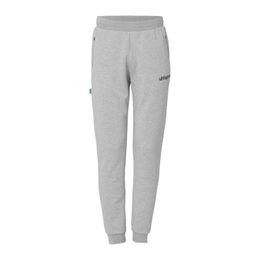 Jogginghose Uhlsport "Jogginghose ID", Herren, Gr. 4XL, US, grau (schwarz grau melange), Obermaterial: 72% Baumwolle CO(Bio). 28% Polyester Pol. recyc.., Hosen Jogginghose