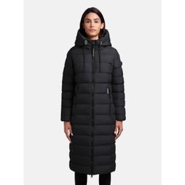 Wintermantel Khujo "Simmie-YM", Damen, Gr. S (36), schwarz, Obermaterial: 100% Polyester. Innenfutter: 100% Nylon. Wattierung: 100% Polyester, tailliert kniebedeckend, hoch geschlossener Ausschnitt, &Auml;rmel ohne &Auml;rmelschlitz elastischer Bund mit Gummizug, M&auml;ntel Wintermantel, Warmer Steppmantel mit Kapuze