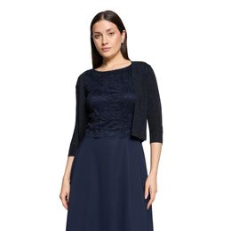Strickjacke Vera Mont "Damen ohne Verschluss", Damen, Gr. L, blau (dunkelblau, dunkelblau), Strick, Obermaterial: 80% Viskose, 20% Polyester, figurumspielend normal, Strickjacken Strickjacke, Glitzer