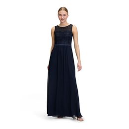 Abendkleid Vera Mont "Damen mit Spitze", Damen, Gr. 36, Normalgr&ouml;&szlig;en, blau (night sky), Obermaterial: 100% Polyester. Futter: 100% Polyester, festlich, Basic schmal lang, Rundhals, Kleider Abendkleid, Spitze