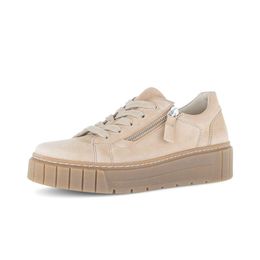 Sneaker Gabor "Sneaker low", Damen, Gr. 40, beige, Schuhe Sneaker
