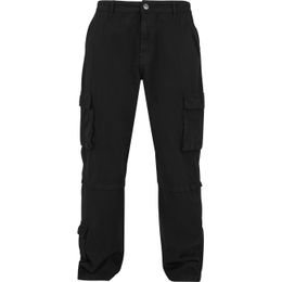 Cargohose DEF "DEF Herren DEF Pocket Cargopant", Herren, Gr. W31, Normalgr&ouml;&szlig;en, schwarz, 98% Baumwolle, 2% Elasthan, unifarben, relaxed fit, Hosen Cargohose